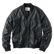 CWS004 コールドウェザーMA-1タイプジャケット（F.レザーブラック） | ワークマン公式オンラインストア